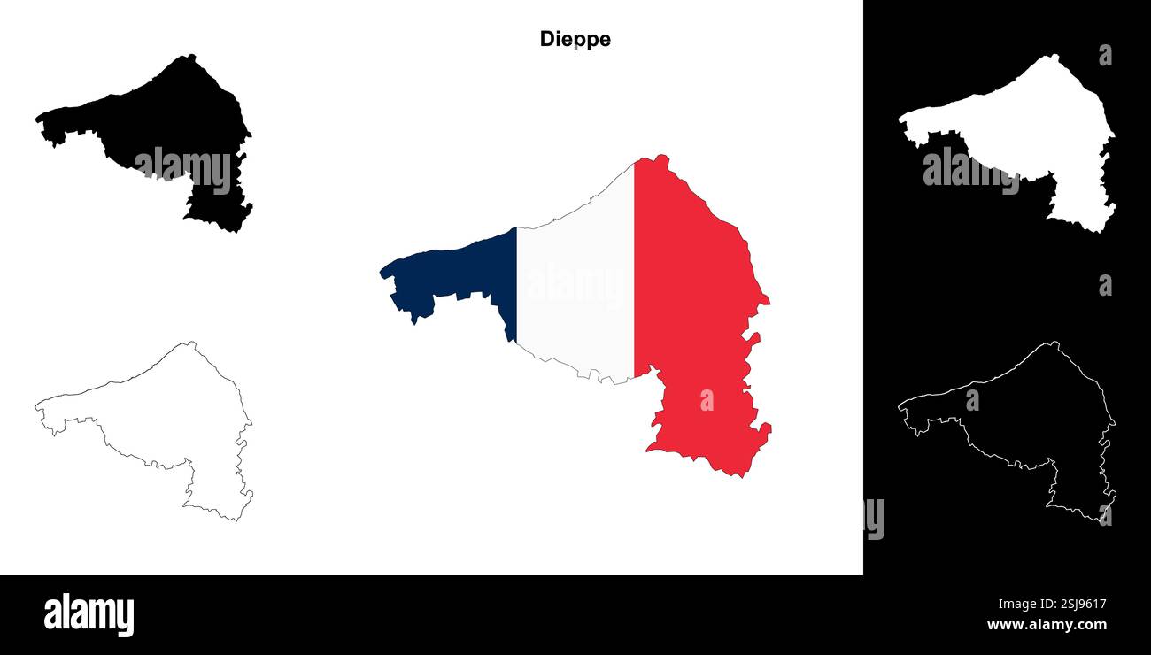 Detailed map of dieppe hi-res stock photography and images - Alamy