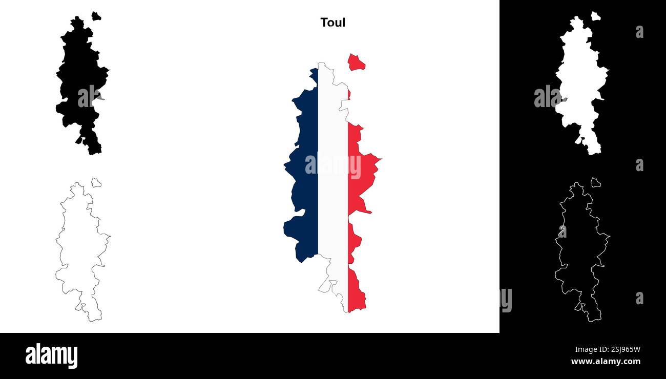 Toul vector outline map hi-res stock photography and images - Alamy