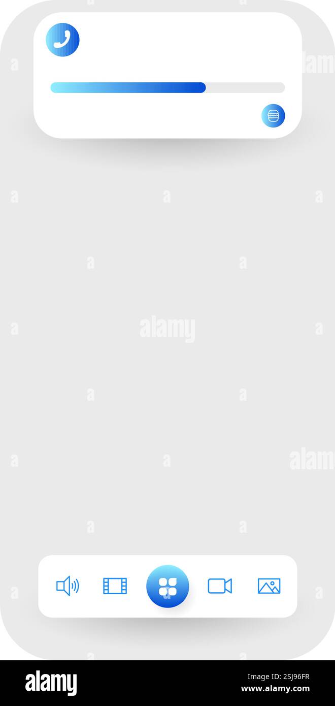 A clean and modern user interface design showcasing a notification ...