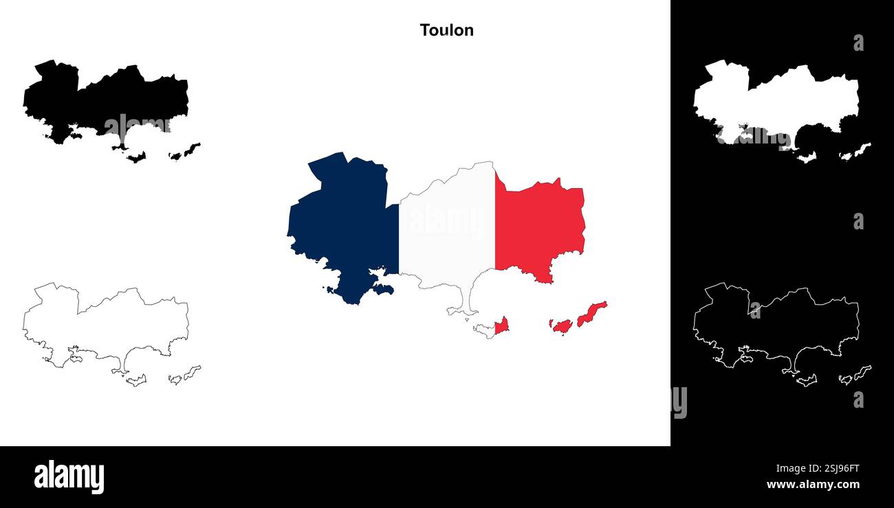 Toulon arrondissement outline map set Stock Vector Image & Art - Alamy
