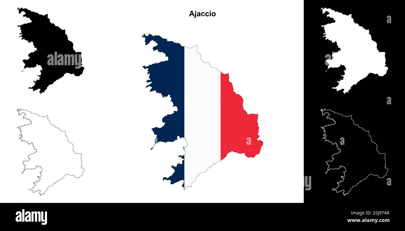 Ajaccio map hi-res stock photography and images - Alamy