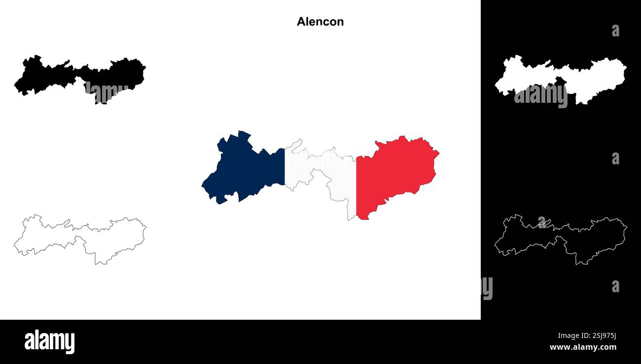 Alencon map hi-res stock photography and images - Alamy