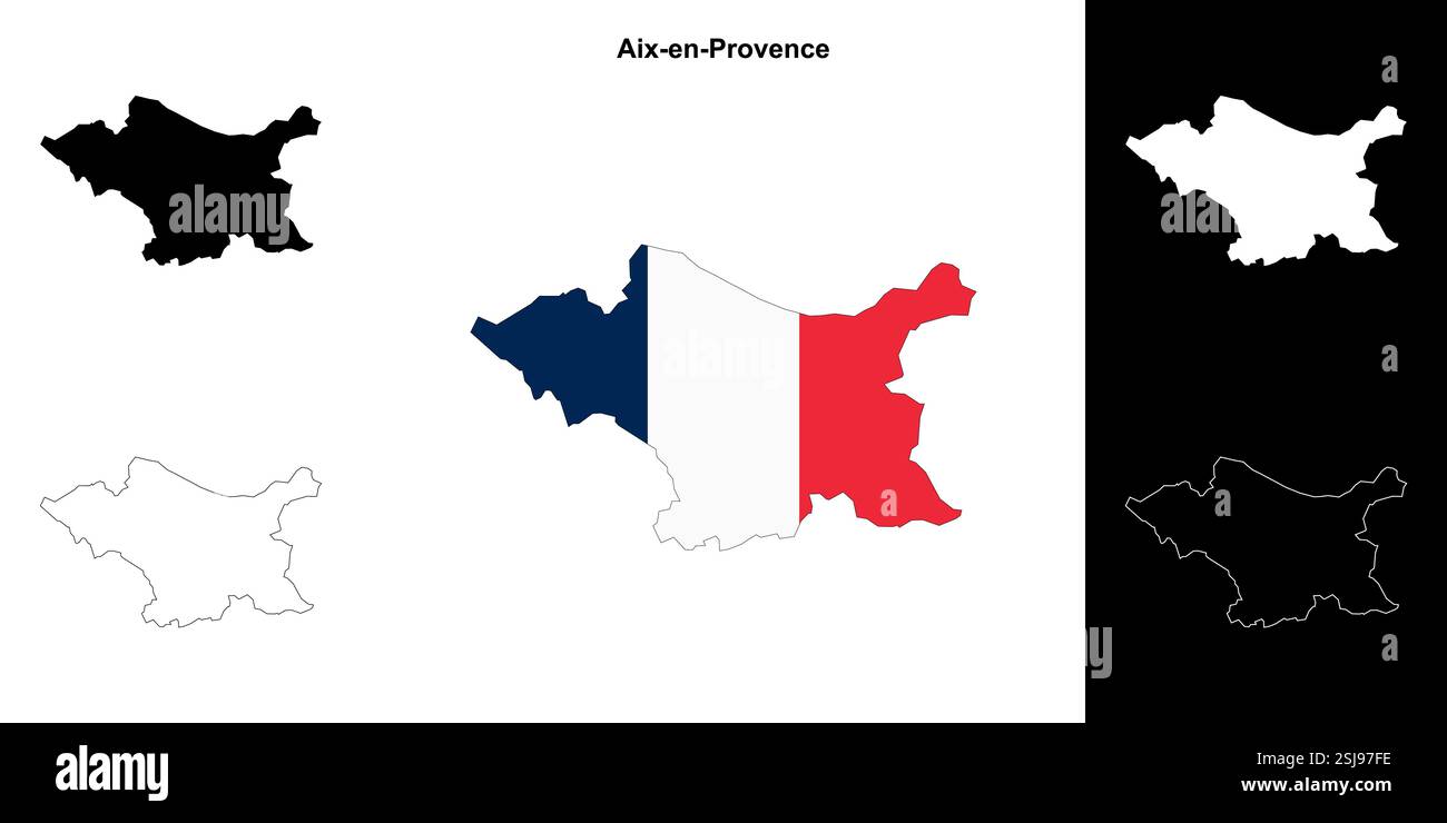 Aix en provence silhouette map hi-res stock photography and images - Alamy