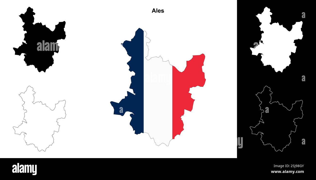 Ales vector map hi-res stock photography and images - Alamy