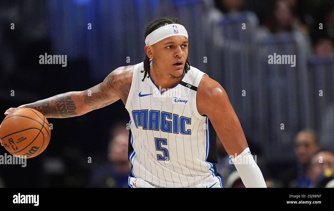 Orlando Magic forward Paolo Banchero (5) in the second half of an NBA ...