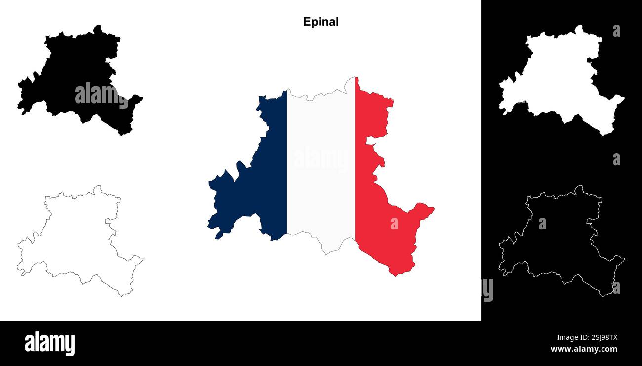 Epinal arrondissement outline map set Stock Vector Image & Art - Alamy