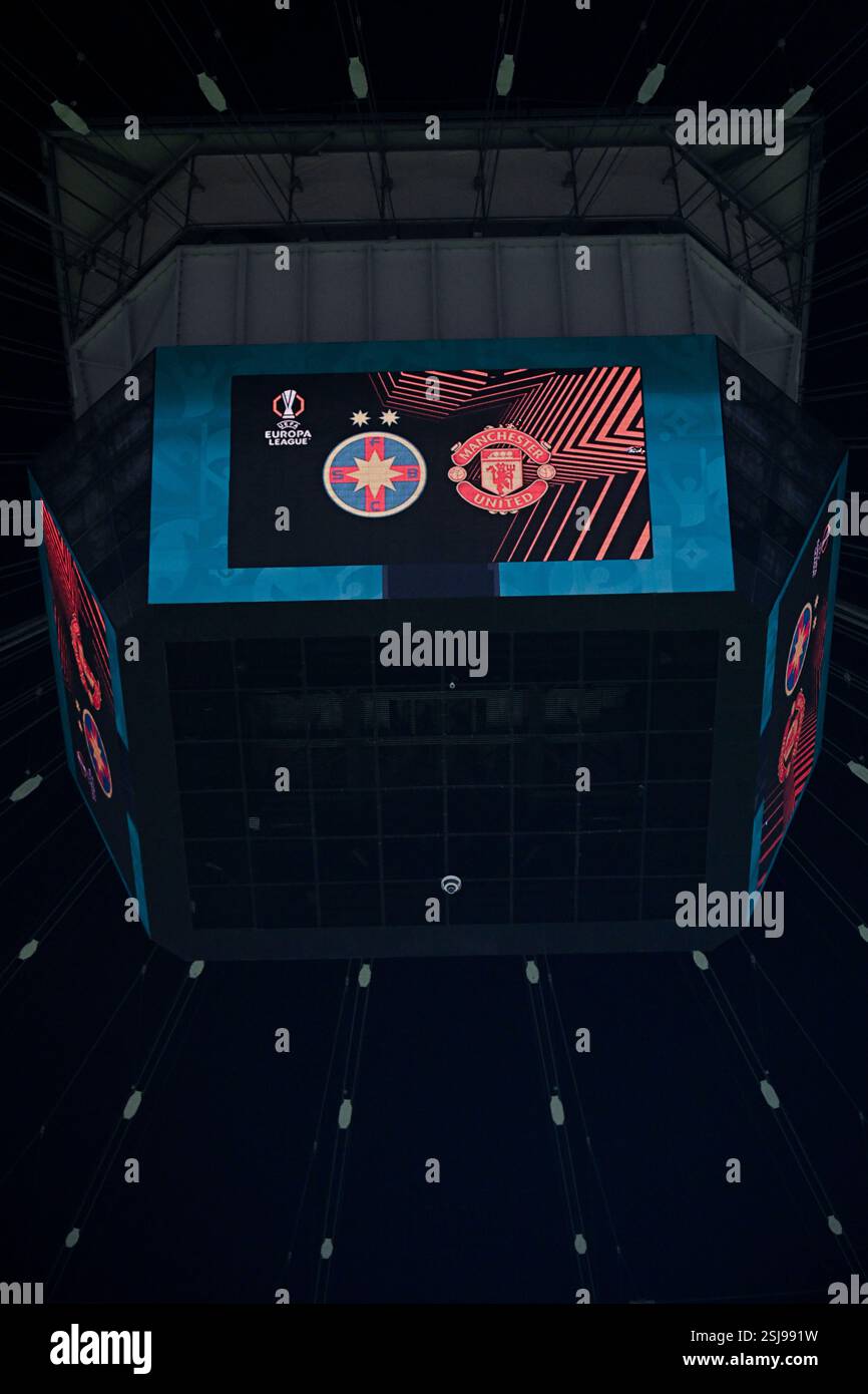 national Arena Scoreboard pictured prior to the UEFA Europa League ...