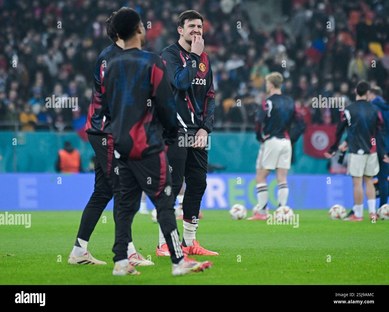 Harry Maguire pictured prior to the UEFA Europa League Group Stage game ...