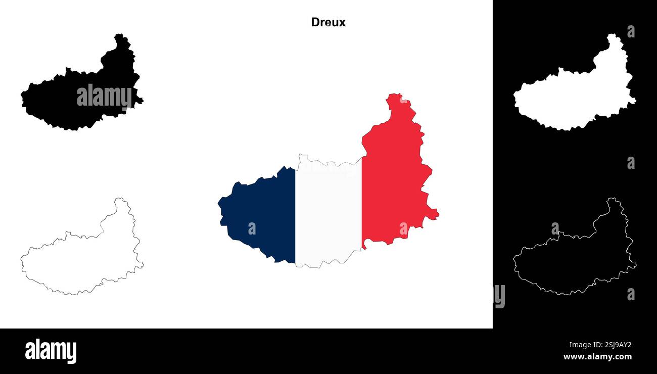 Blank dreux map hi-res stock photography and images - Alamy