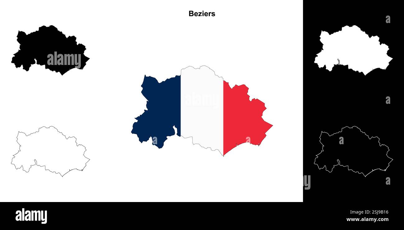 Beziers map hi-res stock photography and images - Alamy