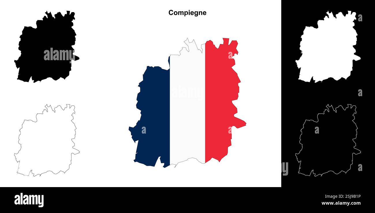 Compiegne eps map hi-res stock photography and images - Alamy