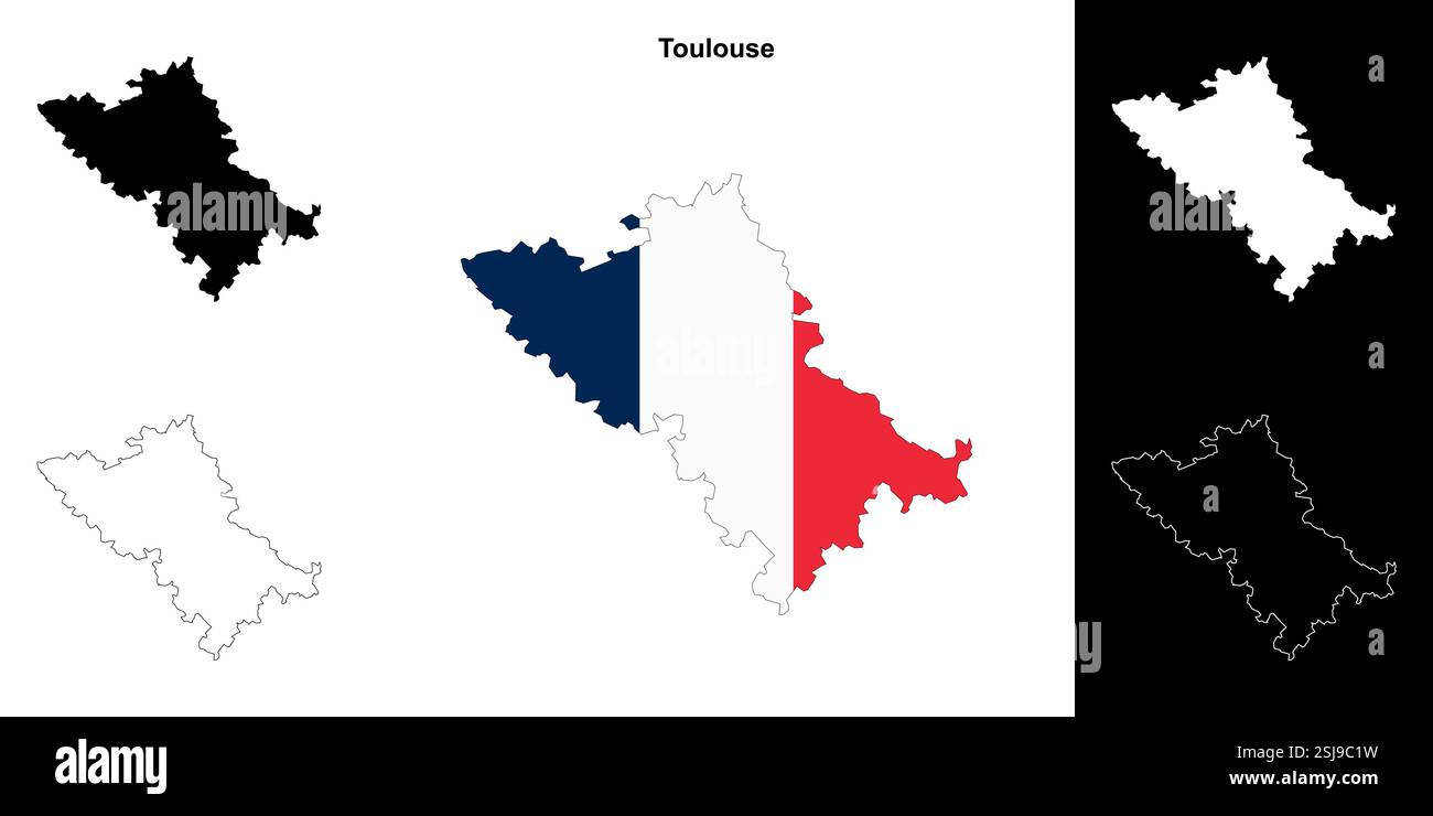 Toulouse vector map hi-res stock photography and images - Alamy