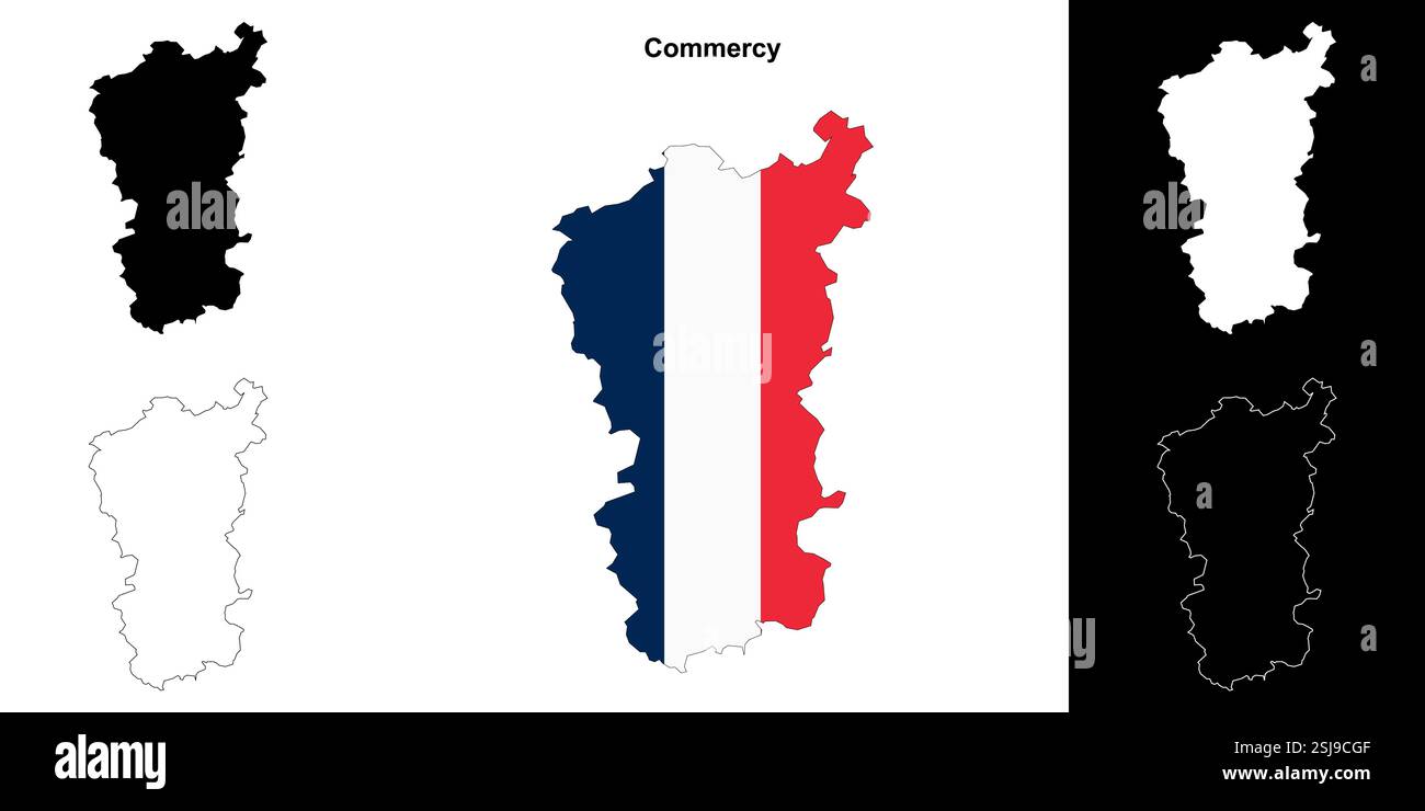 Commercy outline map hi-res stock photography and images - Alamy