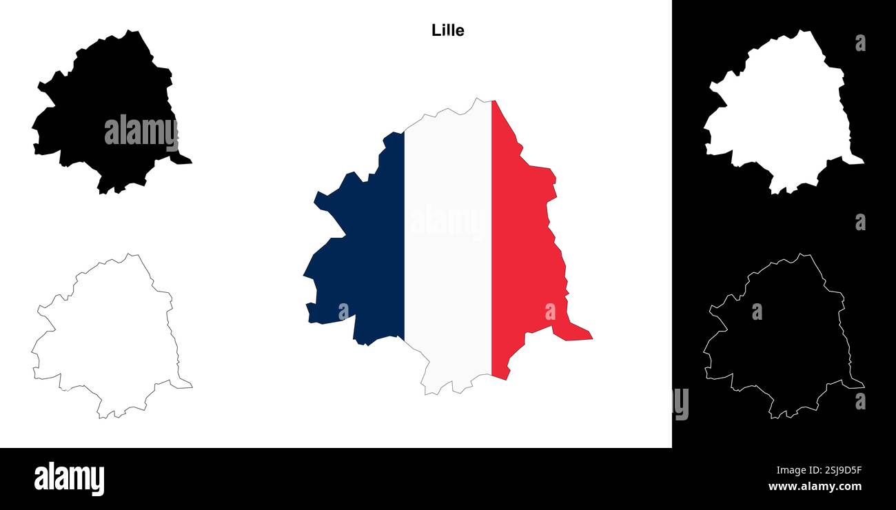 Lille france map Stock Vector Images - Alamy