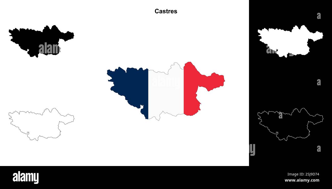 Castres vector map hi-res stock photography and images - Alamy