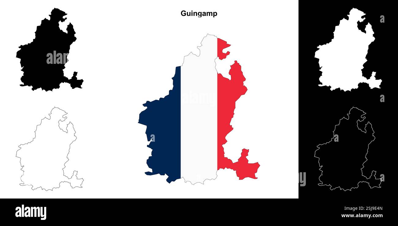 Blank guingamp map hi-res stock photography and images - Alamy