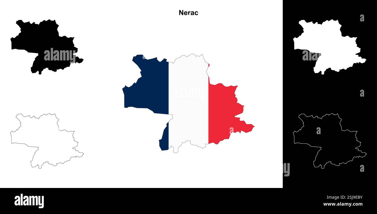 Nerac vector map hi-res stock photography and images - Alamy