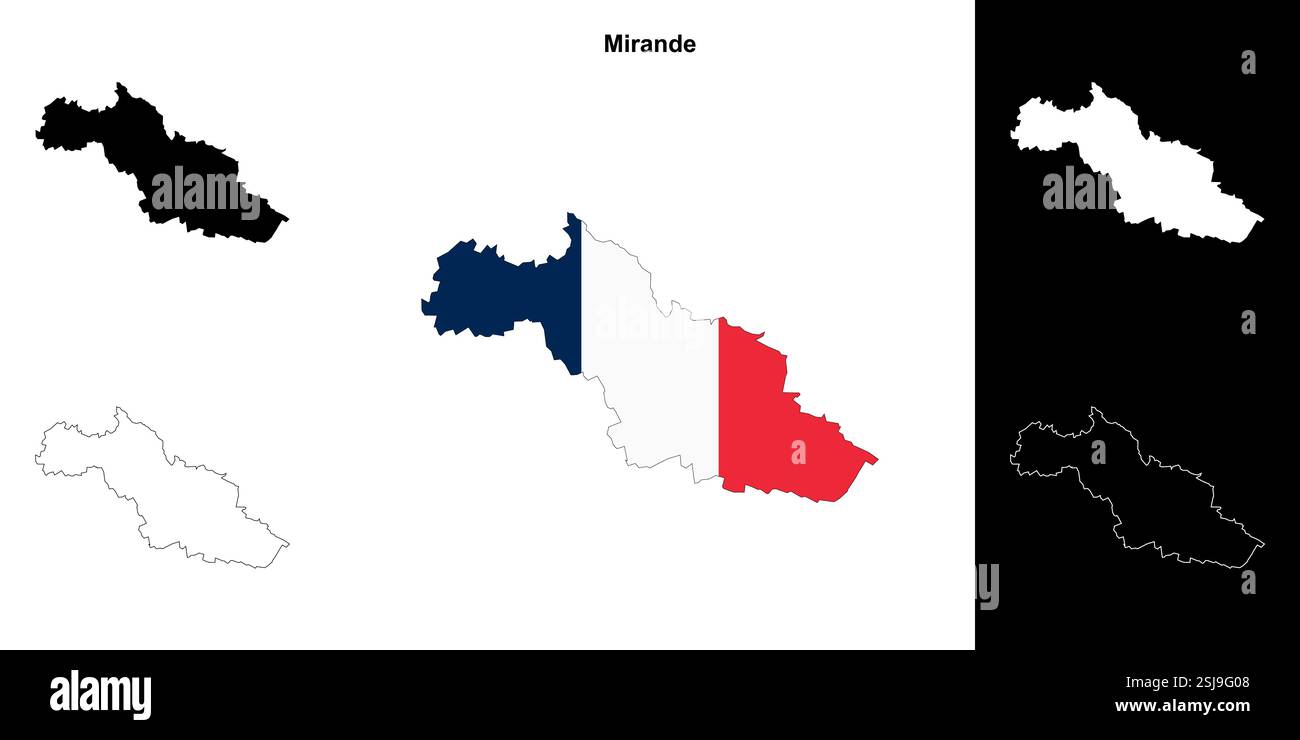 Mirande arrondissement outline map set Stock Vector Image & Art - Alamy