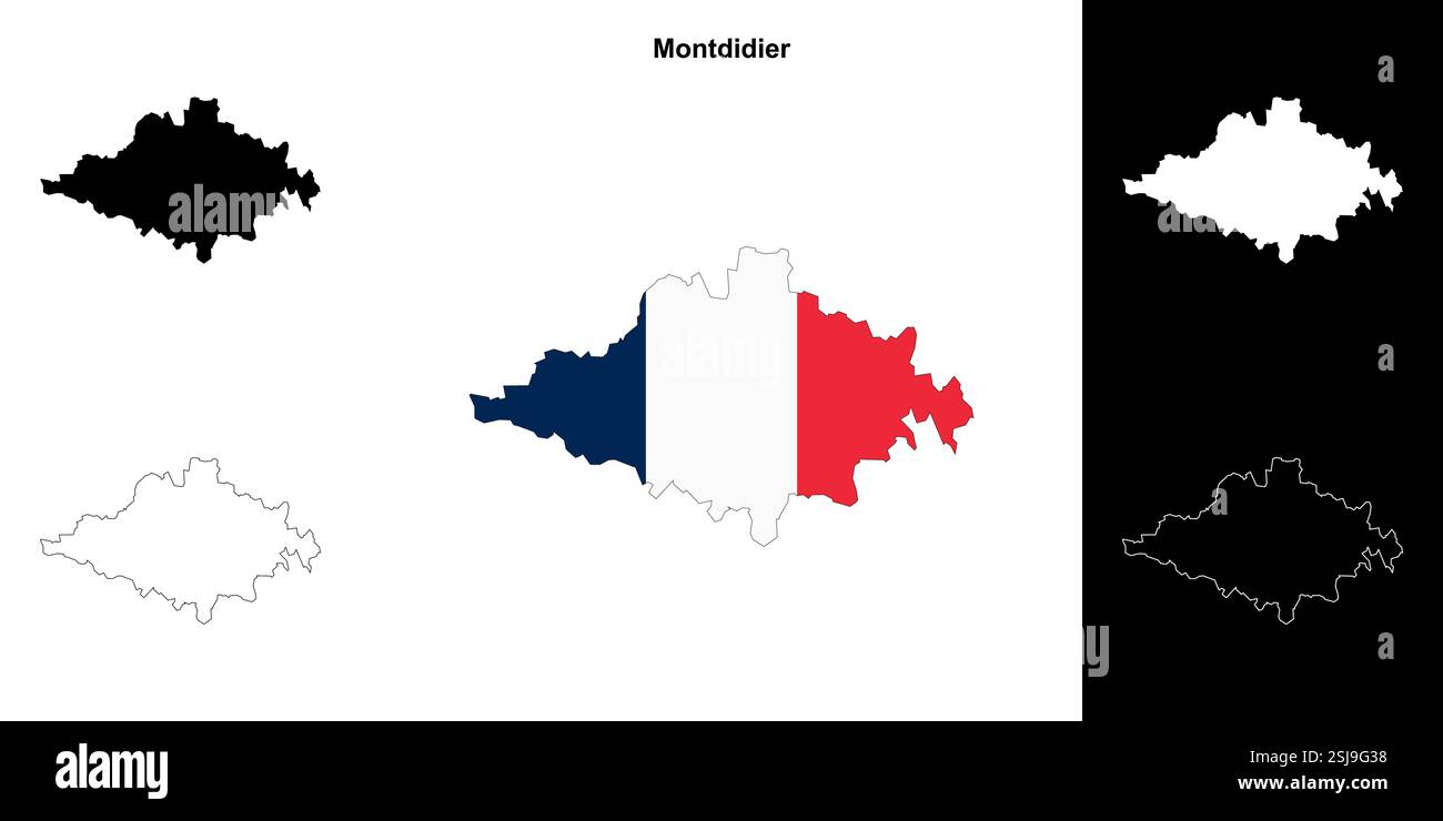 Montdidier arrondissement outline map set Stock Vector Image & Art - Alamy