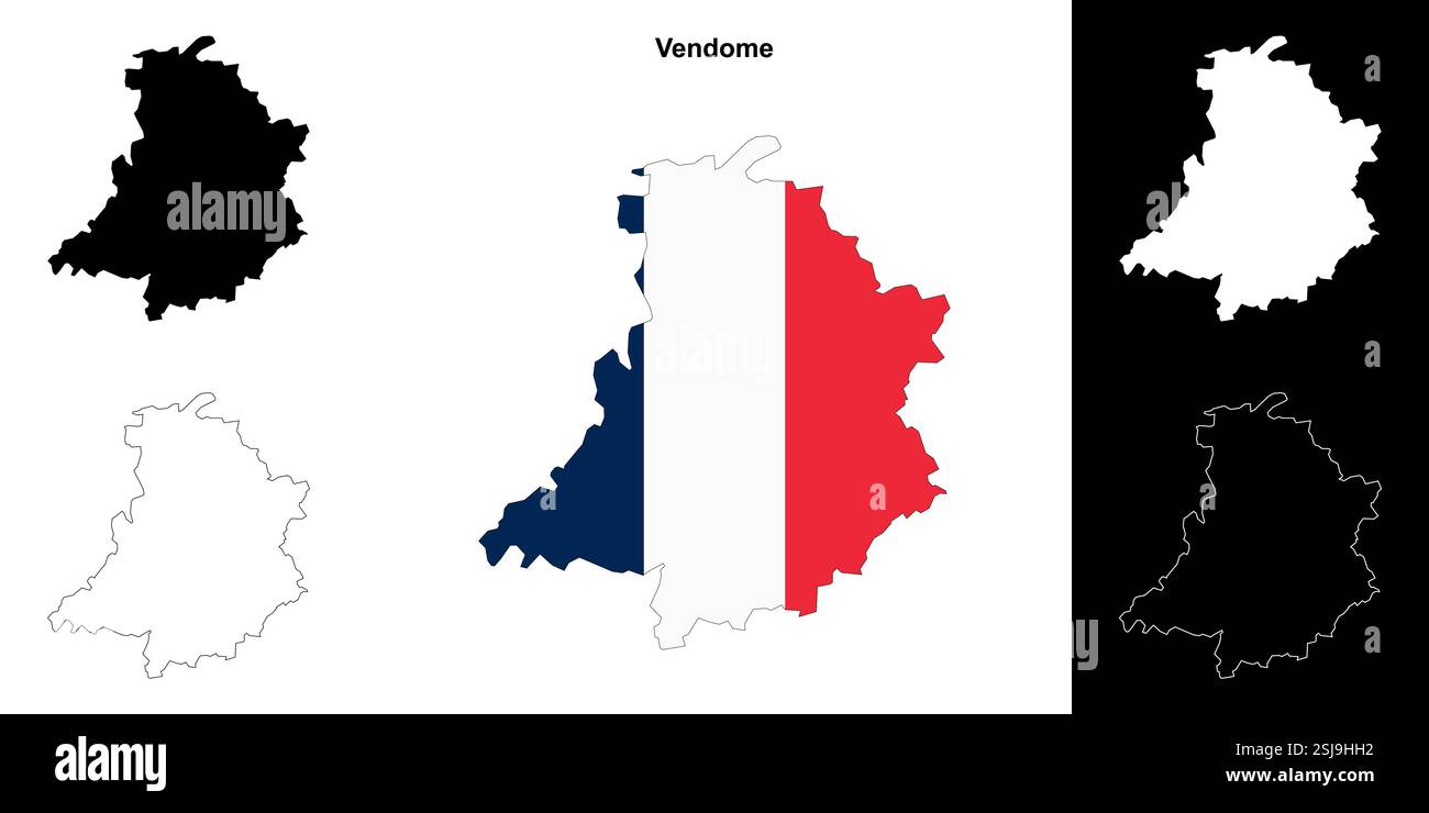 Vector map of vendome hi-res stock photography and images - Alamy