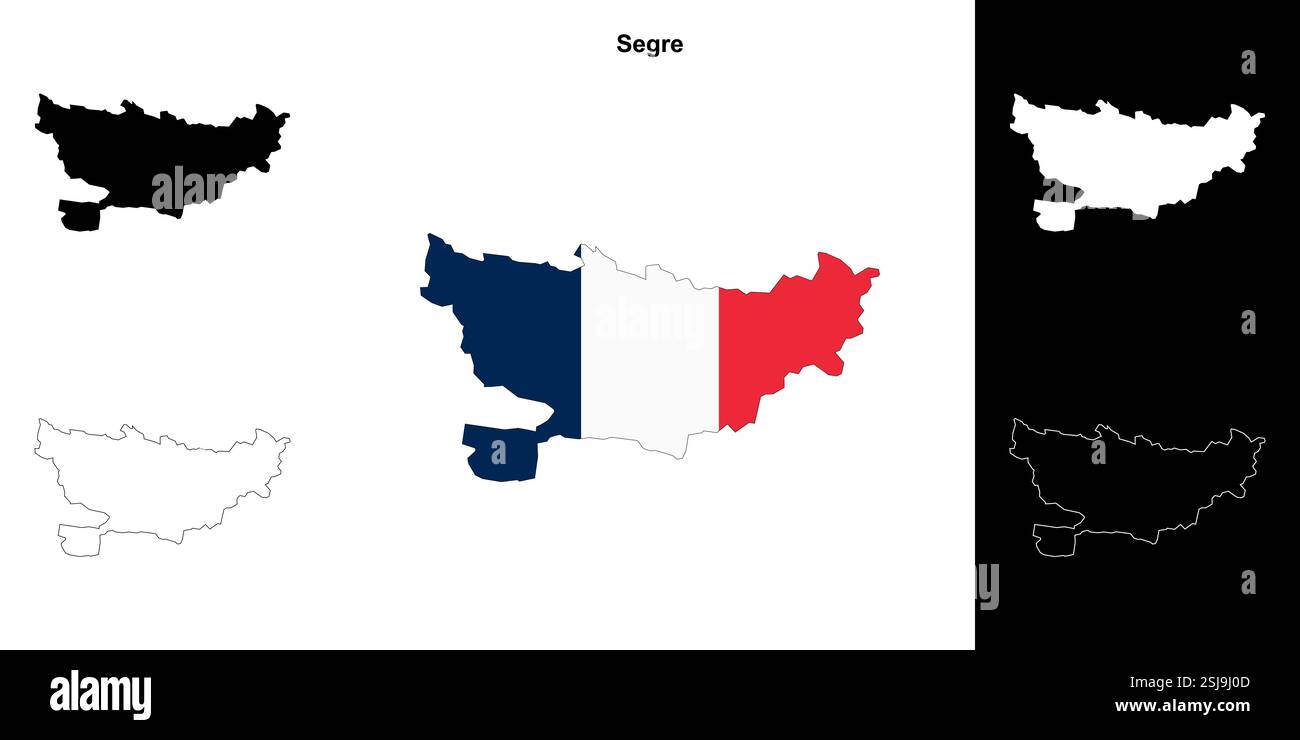 Segre outline map hi-res stock photography and images - Alamy