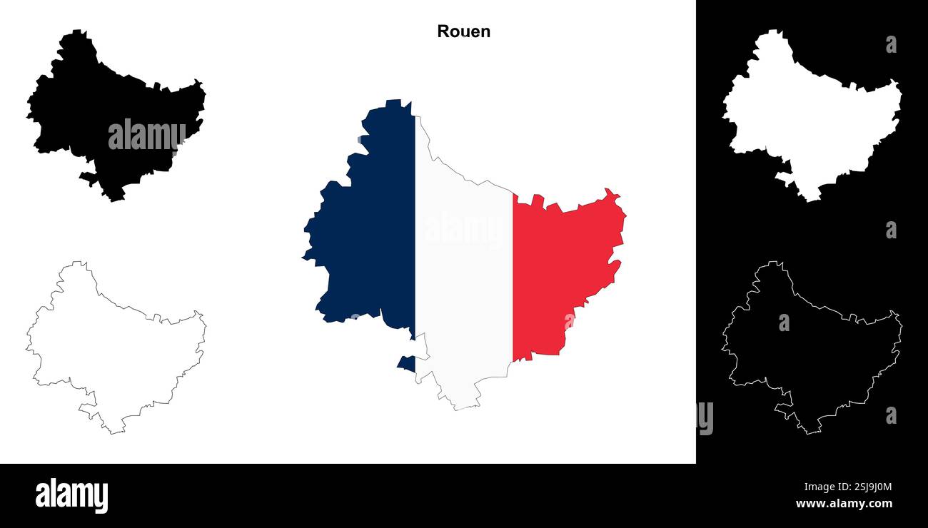 Map rouen france detailed hi-res stock photography and images - Alamy