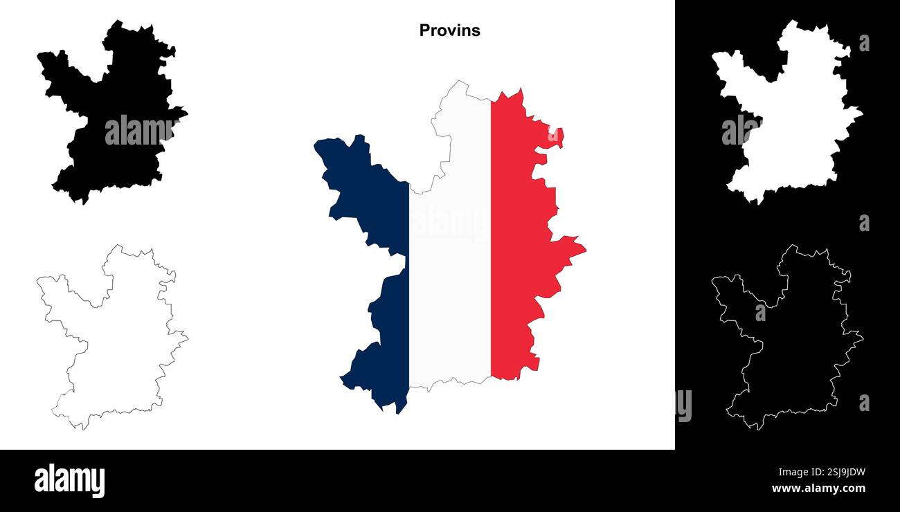 Provins vector map hi-res stock photography and images - Alamy