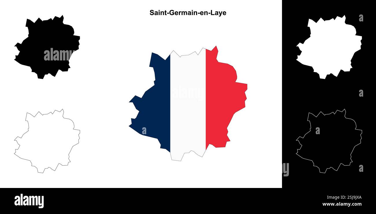 Saint germain en laye vector map hi-res stock photography and images ...