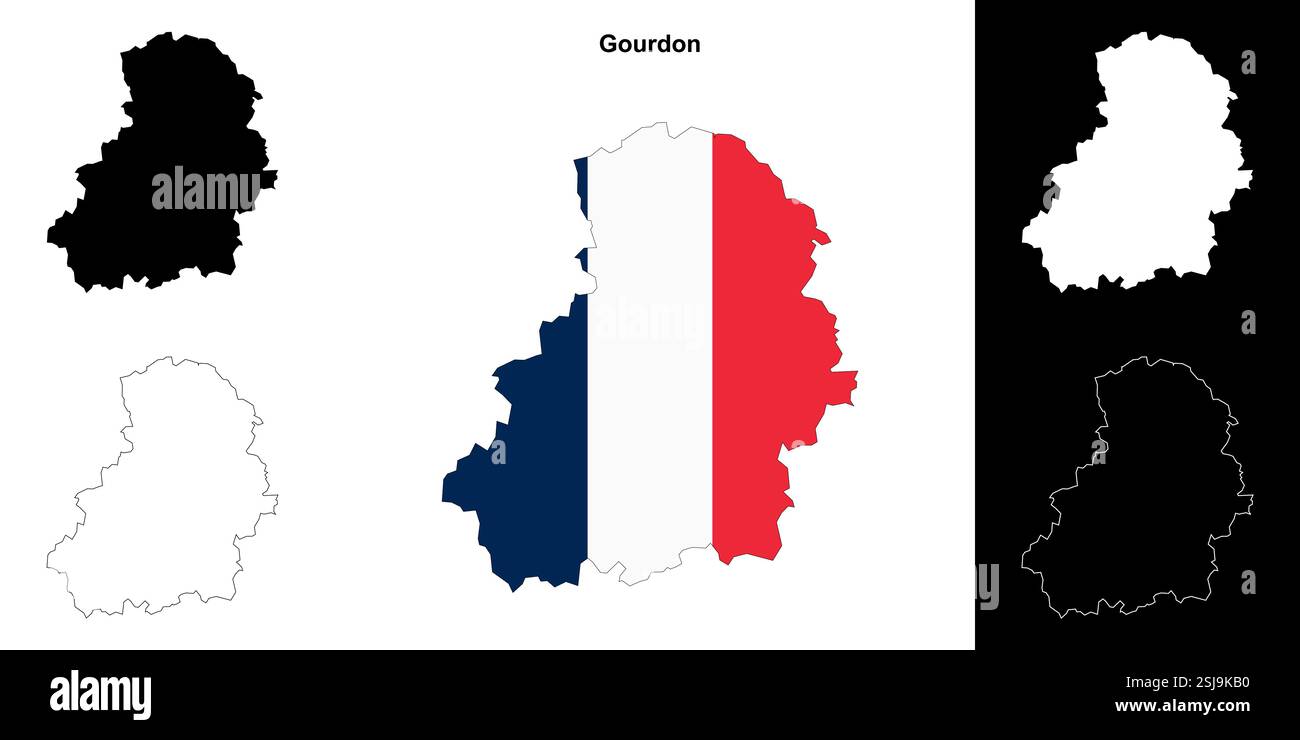 Blank gourdon map hi-res stock photography and images - Alamy