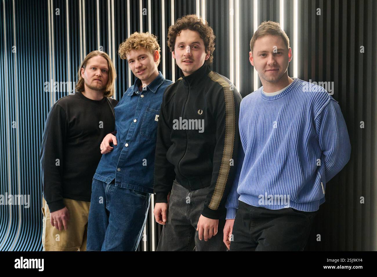 Berlin, Germany. 11th Feb, 2025. The band "Provinz", Moritz Bösing (l-r ...