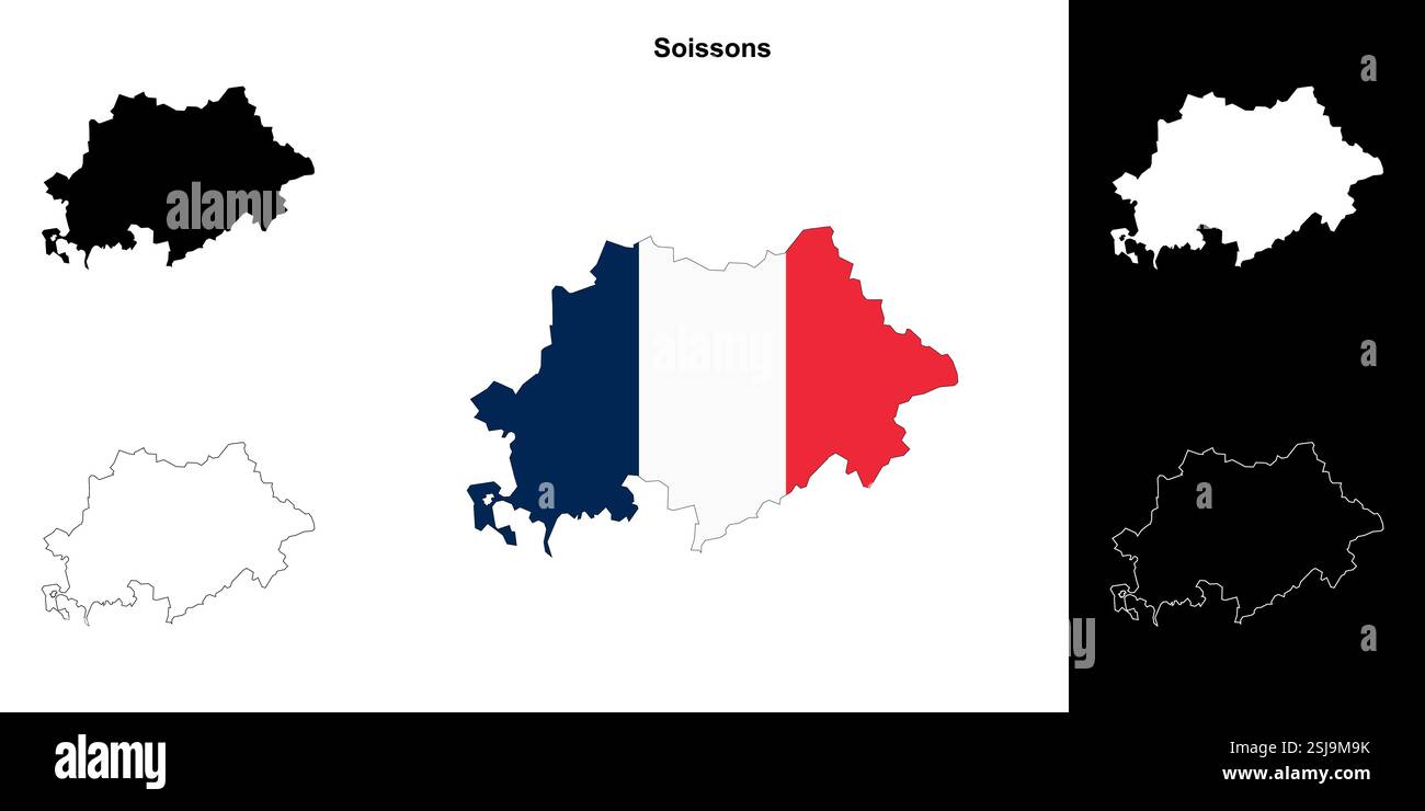 Blank soissons map hi-res stock photography and images - Alamy