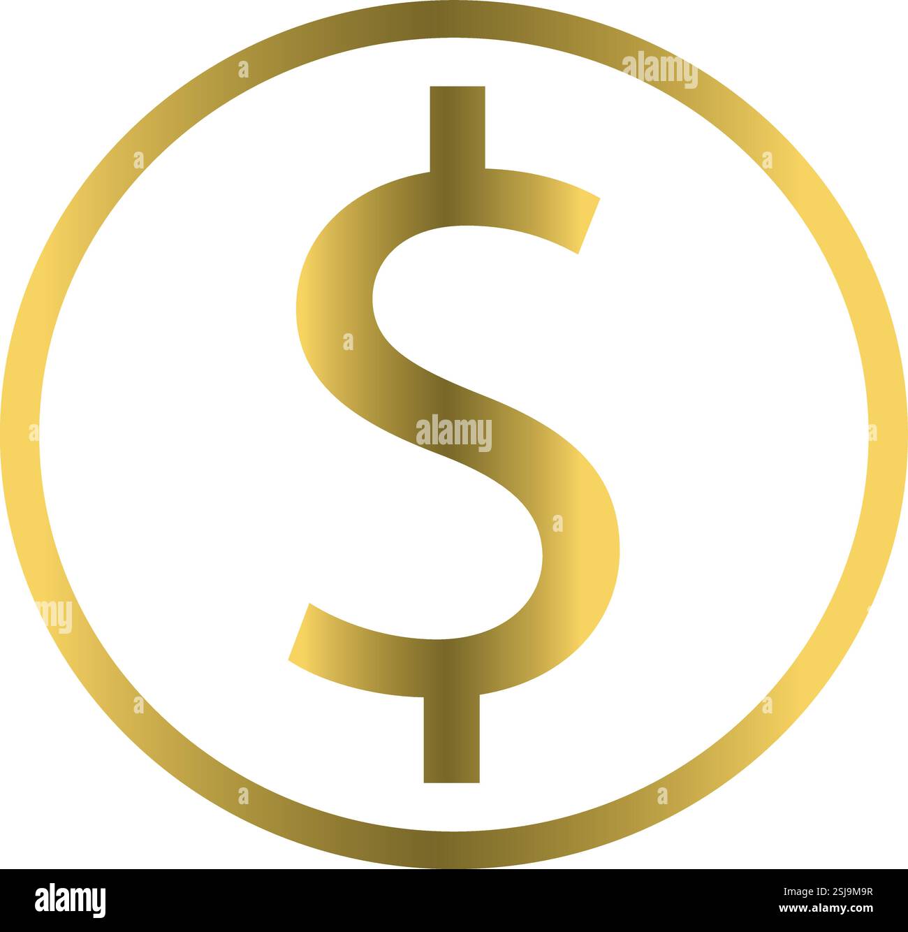 Gold color dollar icon vector design Stock Vector Image & Art - Alamy