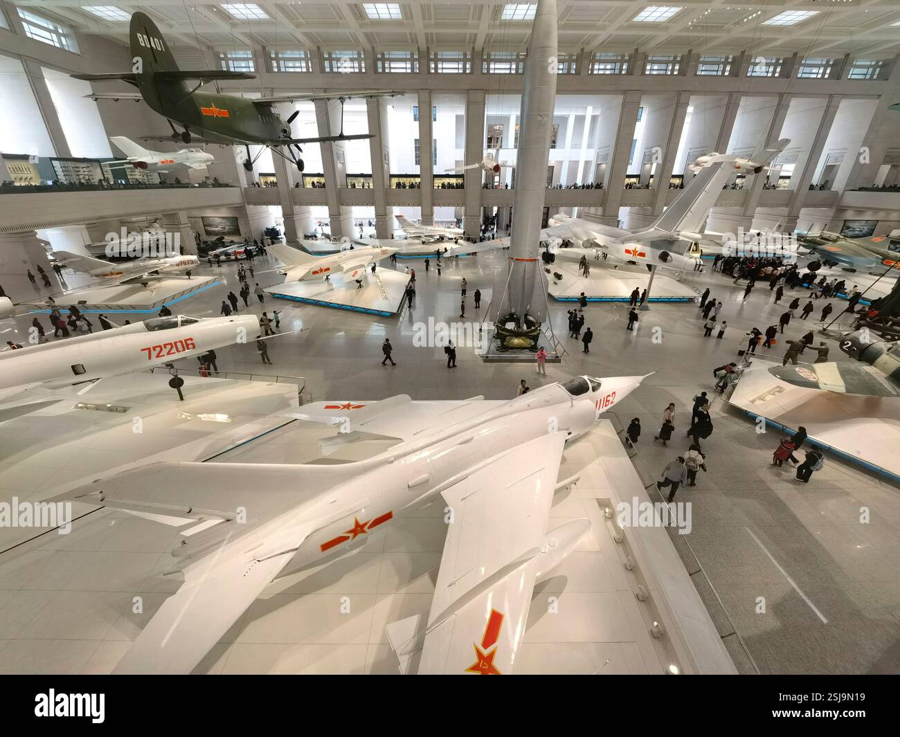 A view of aircrafts exhibited at the Military Museum of Chinese People ...