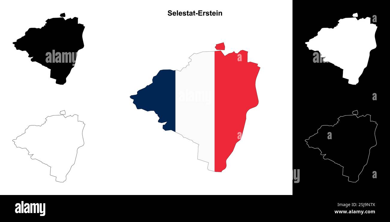 Selestat erstein vector outline map hi-res stock photography and images ...