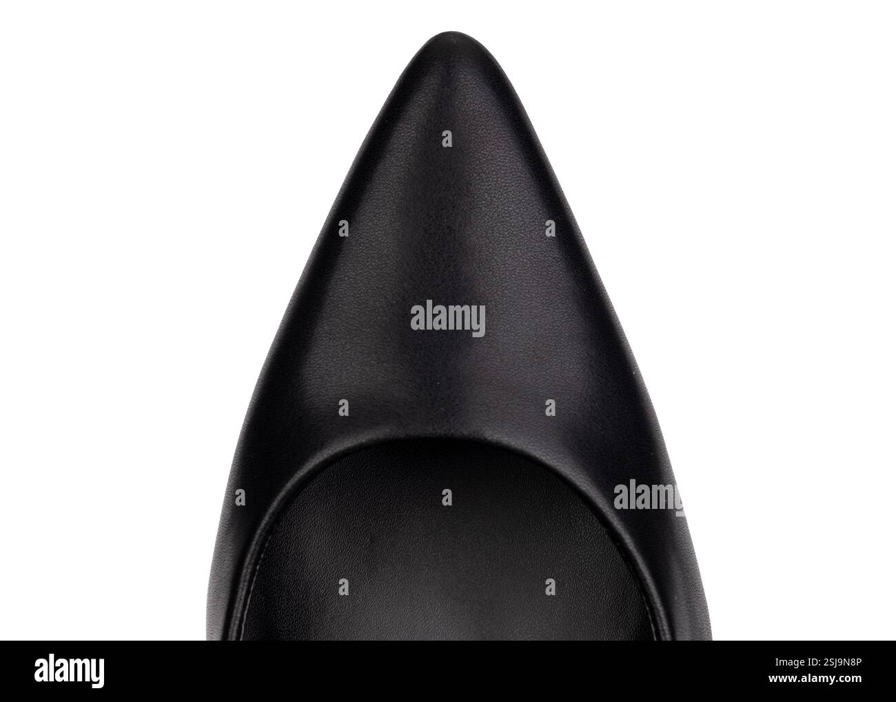 Close Up of Black High Heel Shoe Isolated on White Stock Photo - Alamy