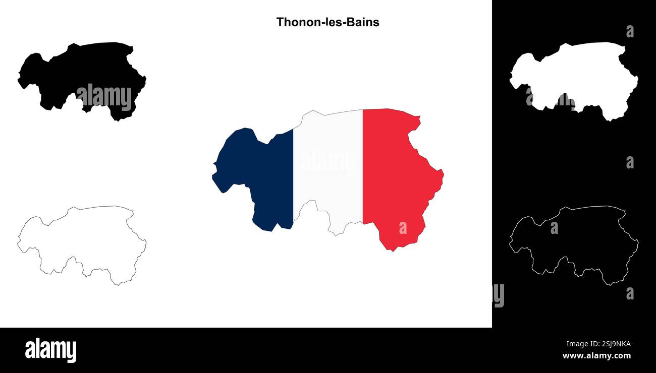 Blank thonon les bains map hi-res stock photography and images - Alamy