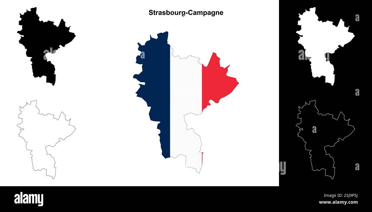 Strasbourg map detailed map hi-res stock photography and images - Alamy