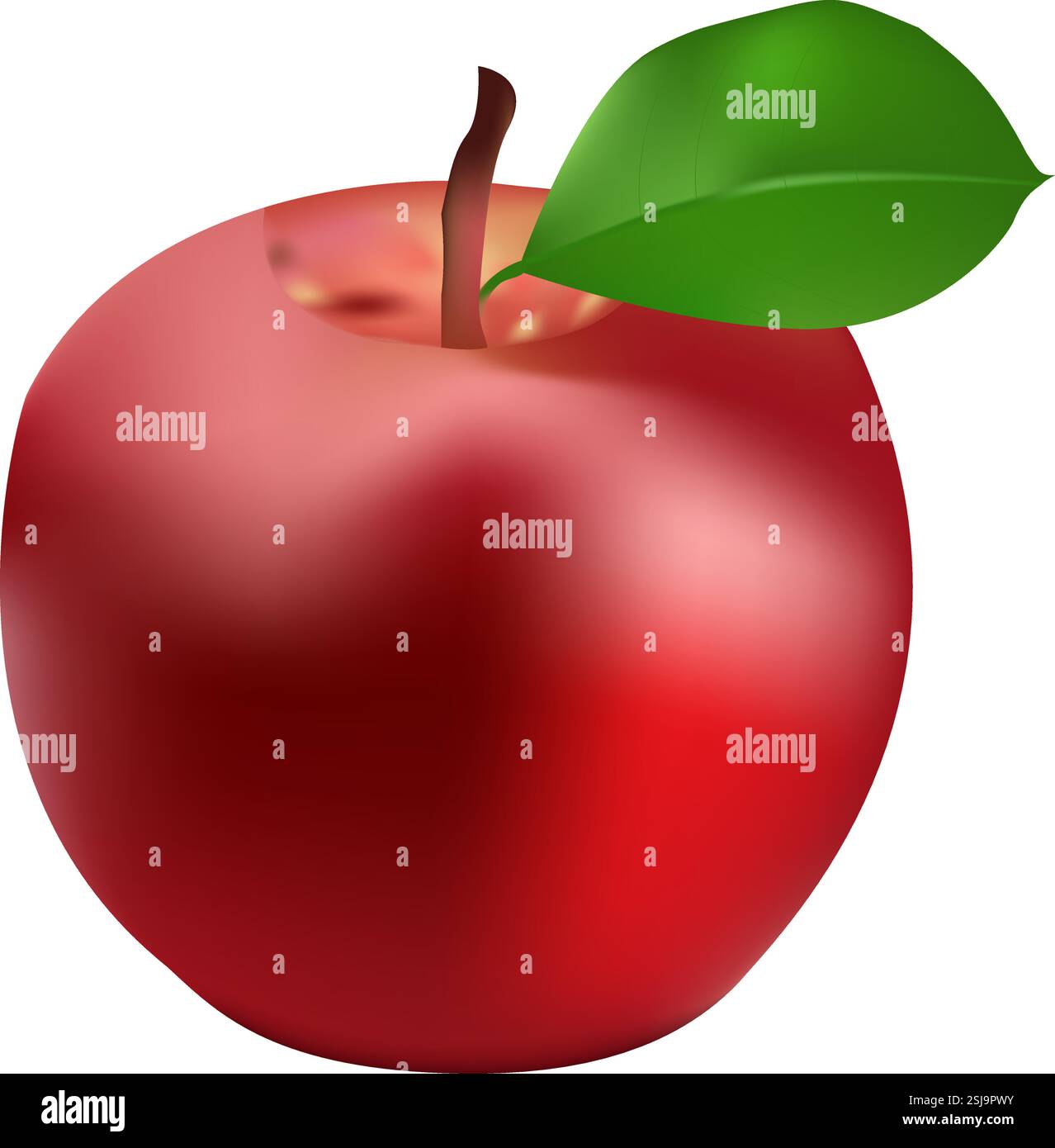 Red apple vector Stock Vector Image & Art - Alamy