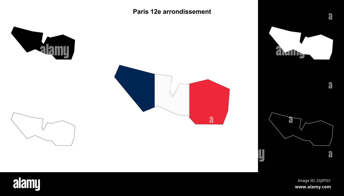 Paris 12e arrondissement eps map hi-res stock photography and images ...