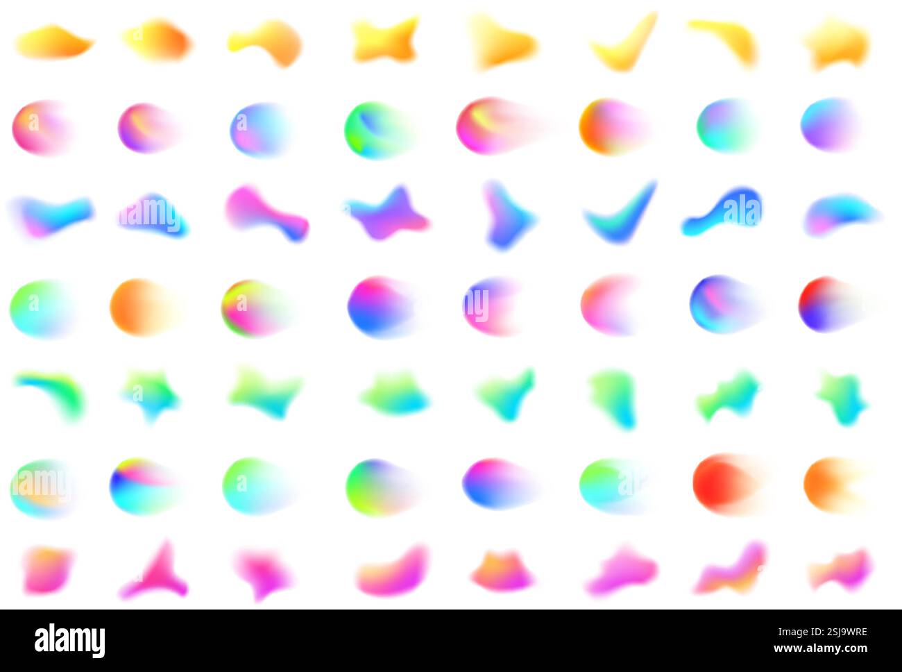 Soft blend colors shapes Cut Out Stock Images & Pictures - Alamy