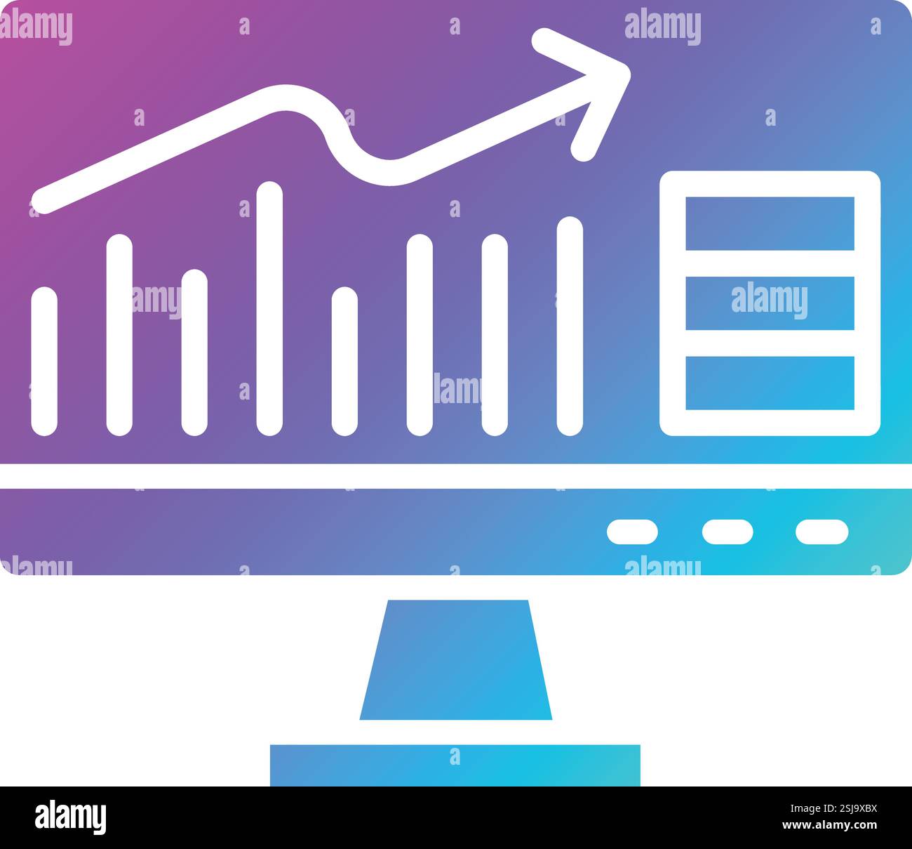 Sales report Vector Icon Design Illustration Stock Vector Image & Art ...