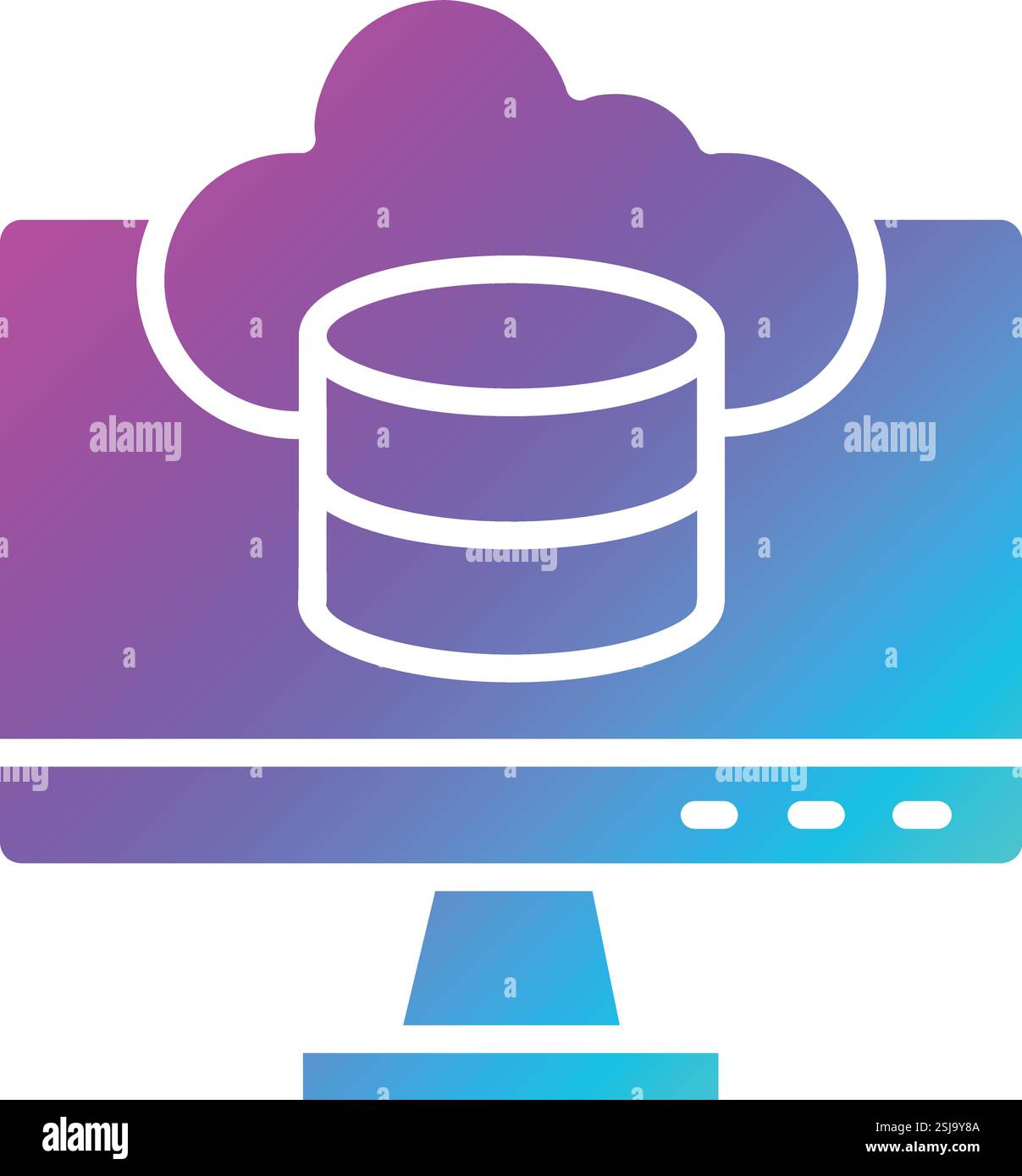 Cloud database Vector Icon Design Illustration Stock Vector Image & Art ...