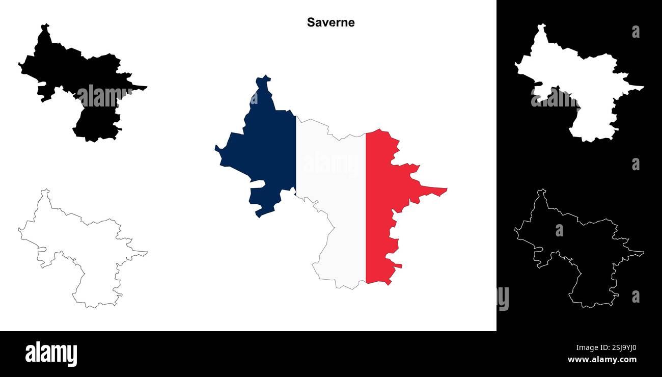Saverne outline map hi-res stock photography and images - Alamy