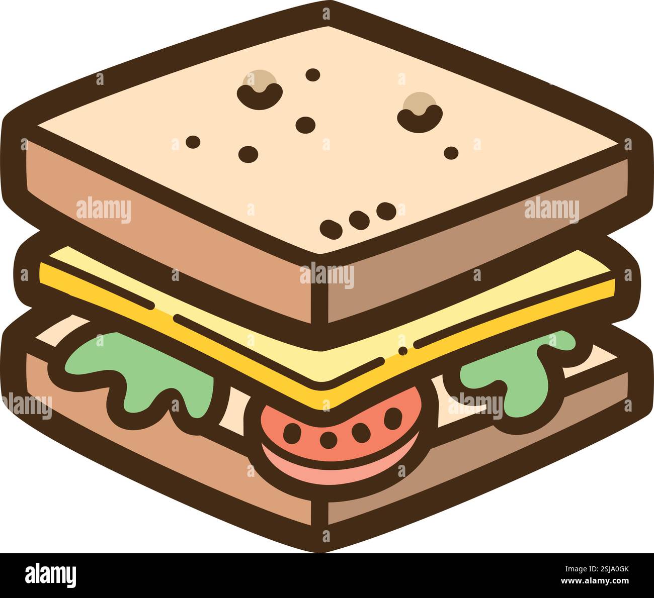 Sandwiches vector doodle illustration and graphic. Part of fast food ...