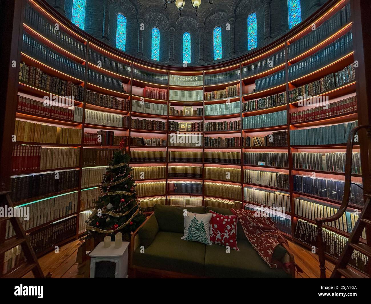 A view of a bookstore utilizing the building of the former Chinese ...