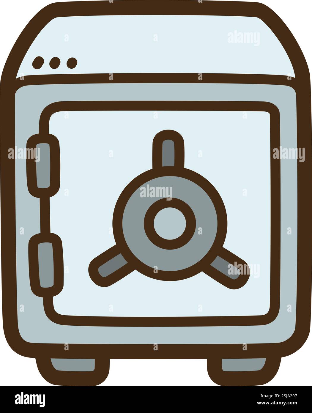 Money vault vector doodle illustration and graphic. Part of finance ...