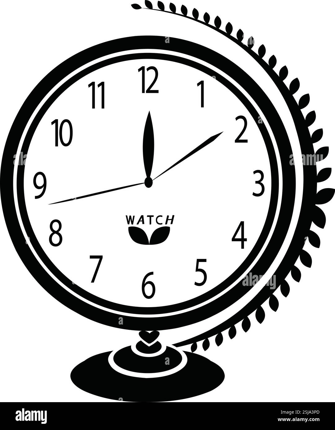 Globe style clock silhouette design Stock Vector Image & Art - Alamy