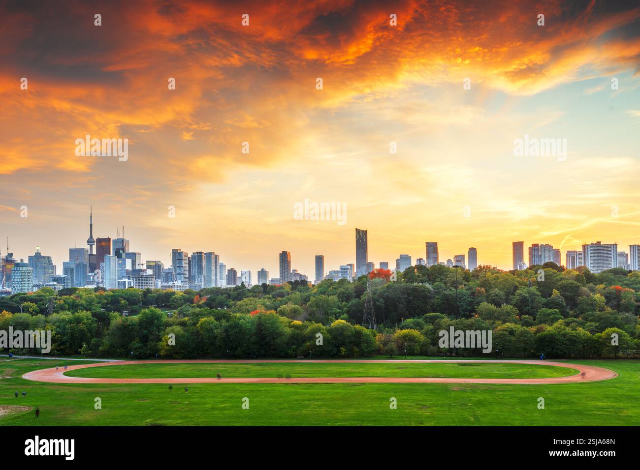 Toronto, Ontario, Canada park and cityscape at dusk Stock Photo - Alamy