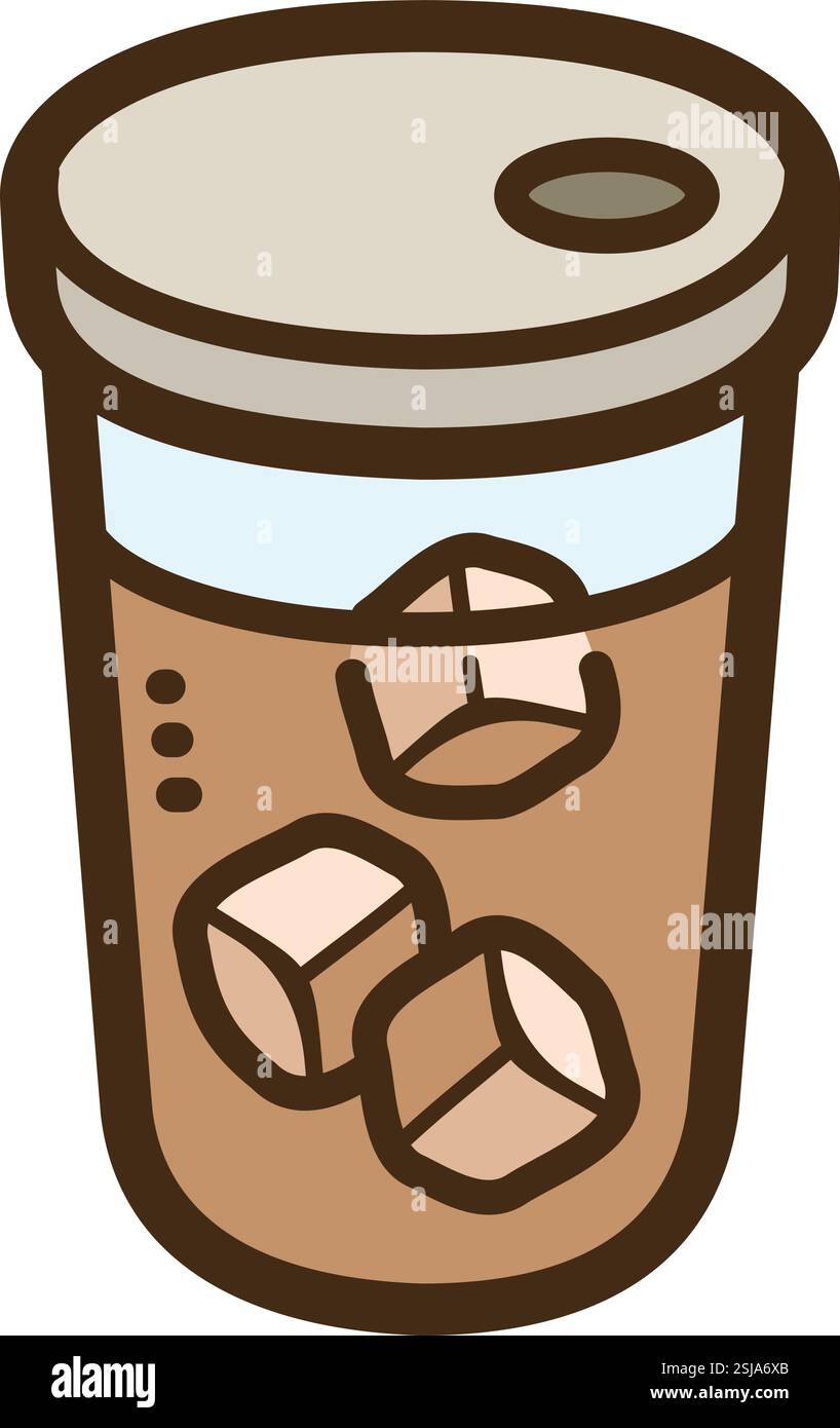 Iced tea vector doodle illustration and graphic. Part of fast food ...