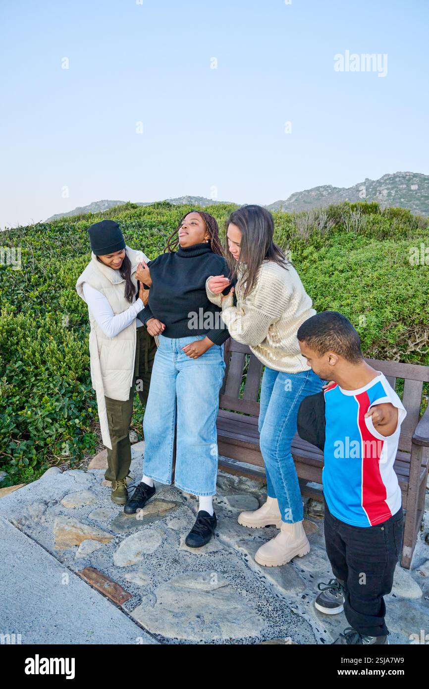 Disabled friends outdoors Stock Photo - Alamy